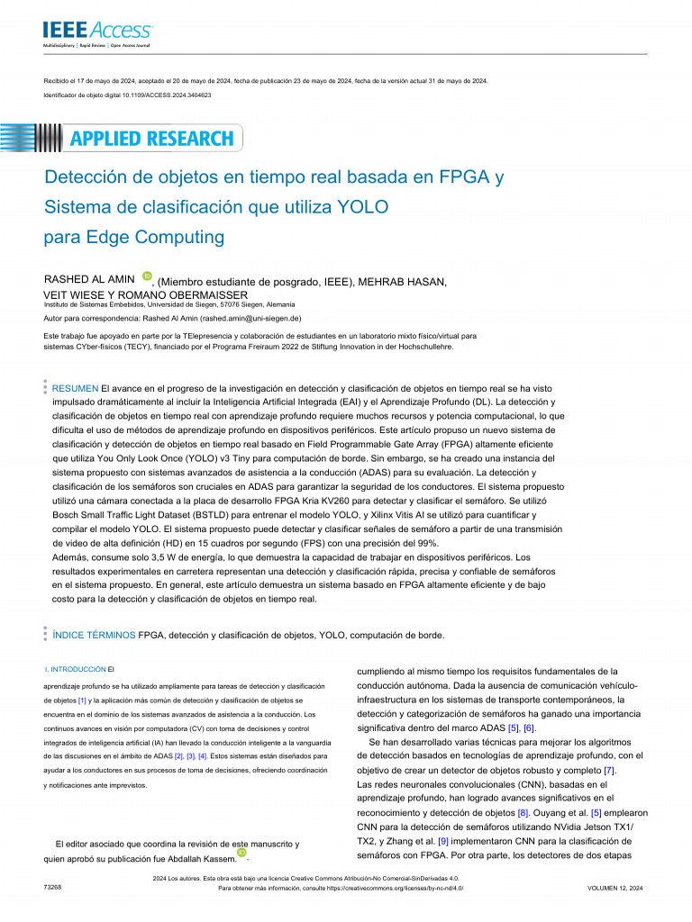 Fpga Based Real Time Object Detection And Classification System Using