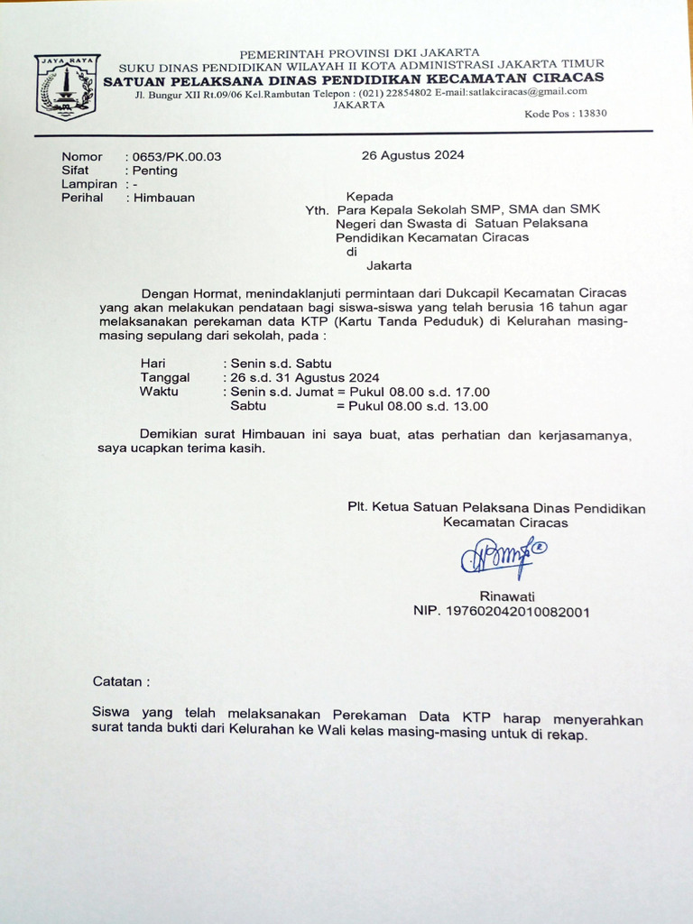 Himbauan Perekaman Data KTP | PDF