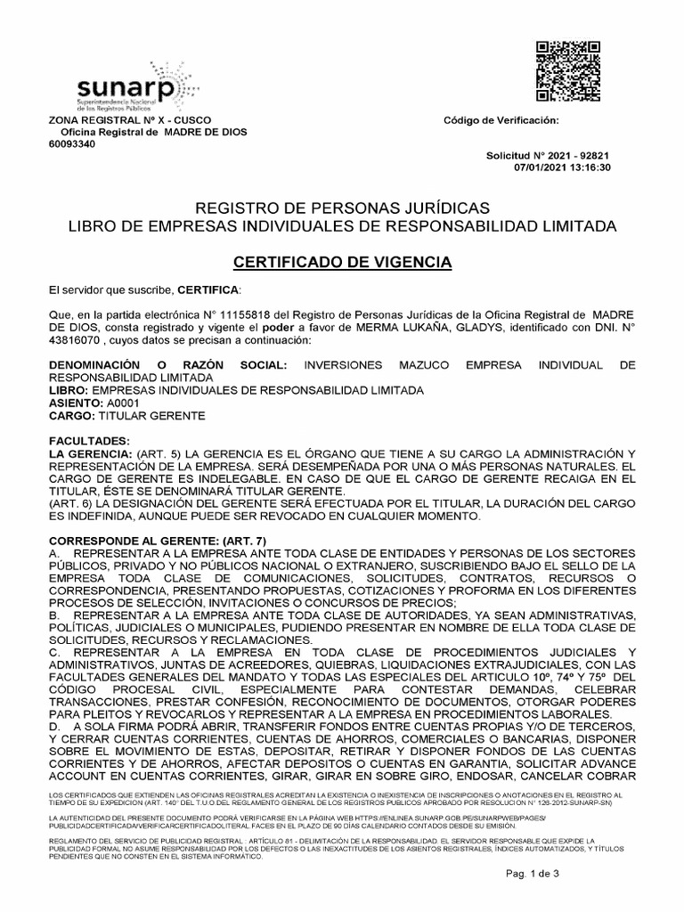 Vigencia de Poder | PDF