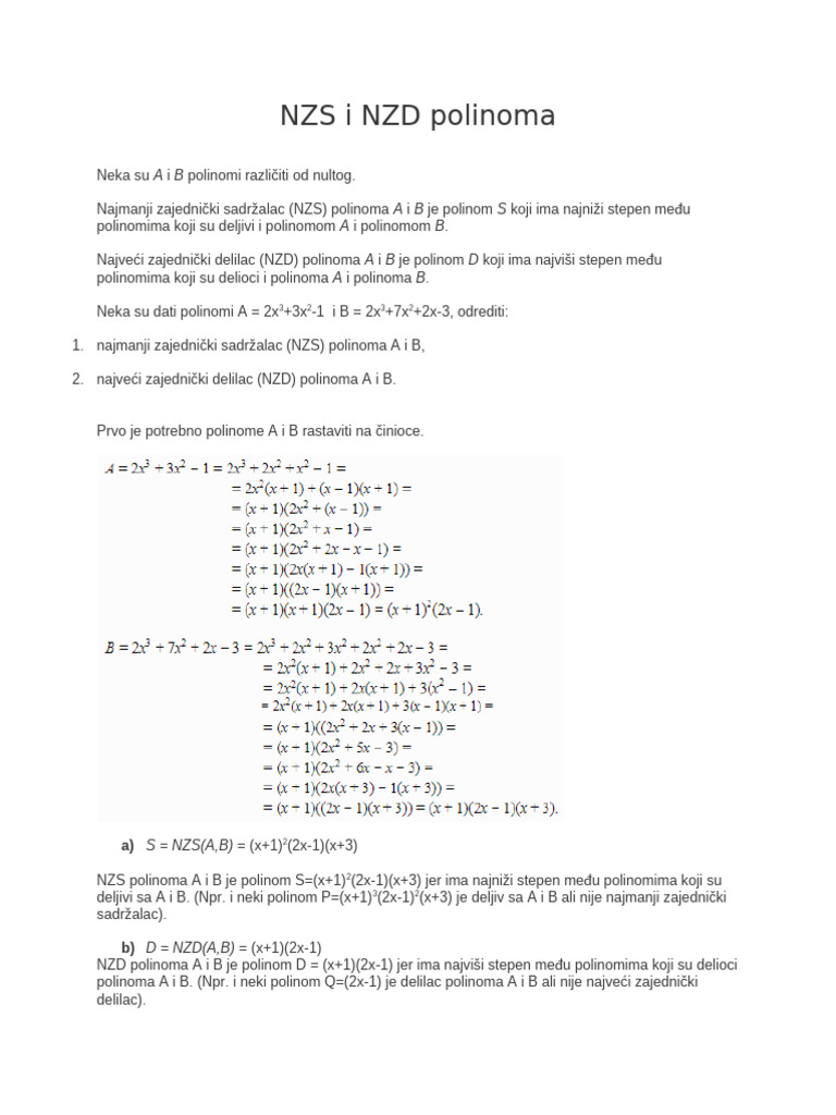 NZS I NZD Polinoma | PDF