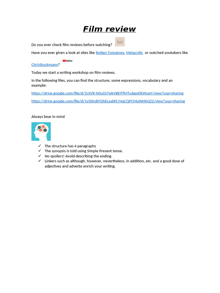 How to write a film review | PDF