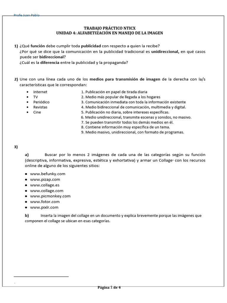 Nticx - Unidad 4 TP | PDF