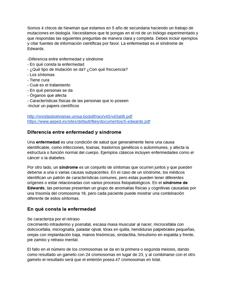 TP Bio | PDF | Diseases And Disorders | Genetic Disorder