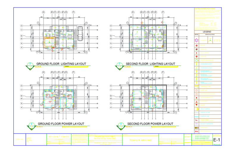 Ground Floor Lighting Layout Second Floor Lighting Layout: Legend | PDF