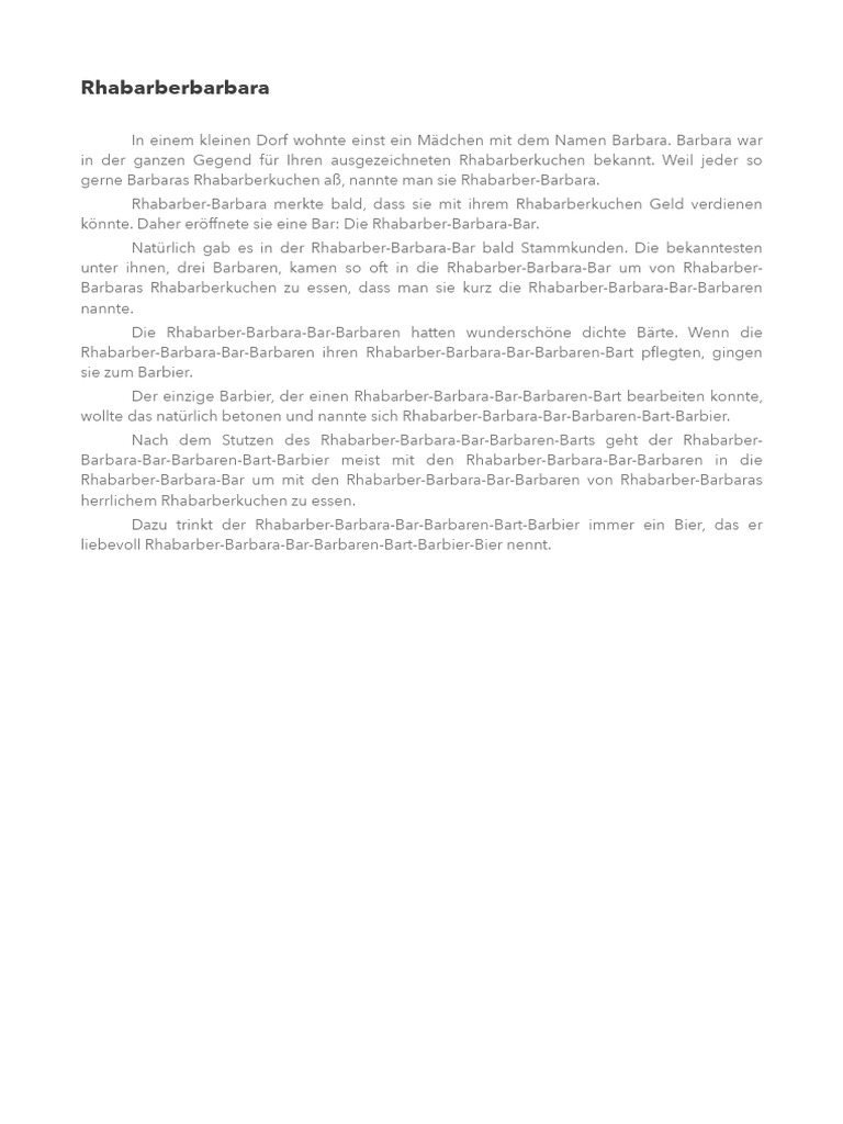Rhabarberbarbara | PDF