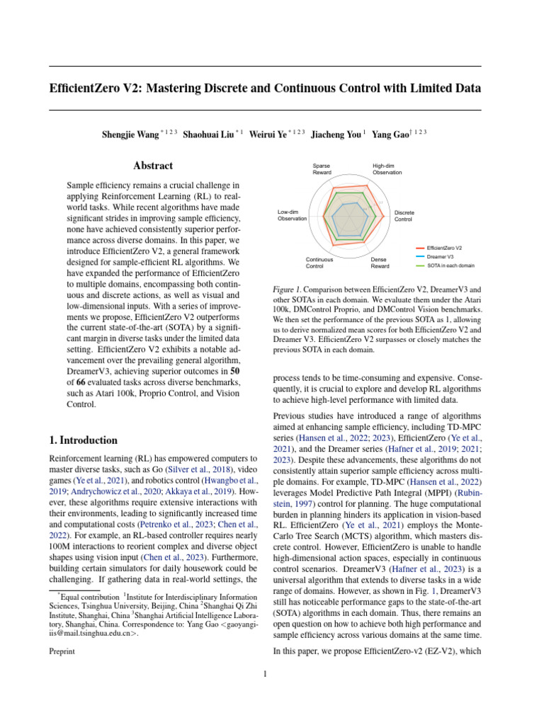Efficientzero V2: Mastering Discrete and Continuous Control With ...