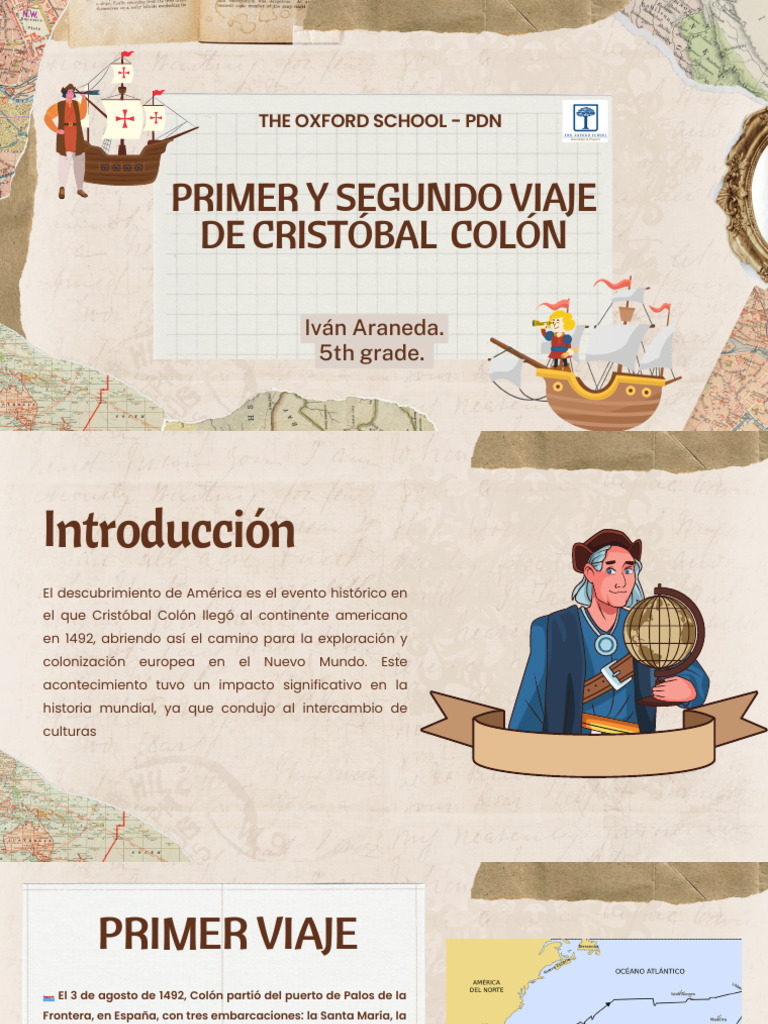 Primer y Segundo Viaje de Cristóbal Colón | PDF
