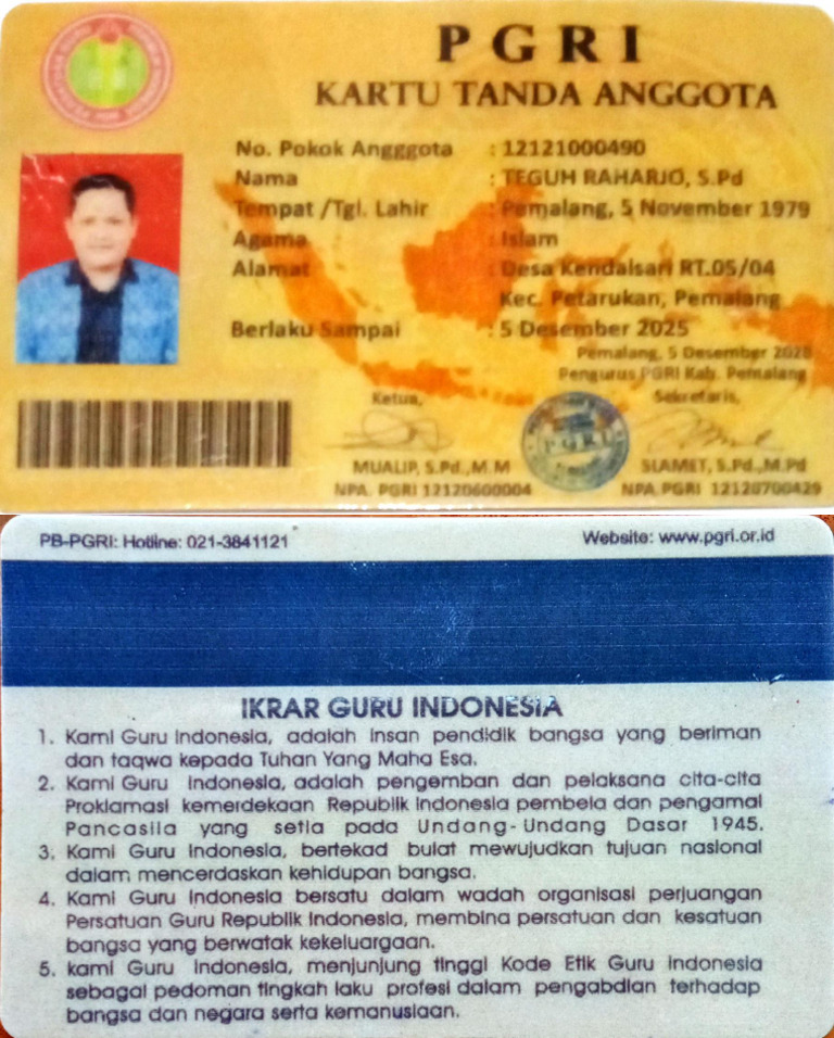 Kta Pgri Teguh Raharjo | PDF