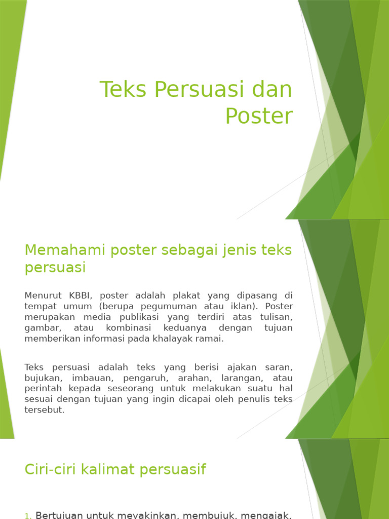 Contoh Kalimat Persuasif untuk Poster | PDF