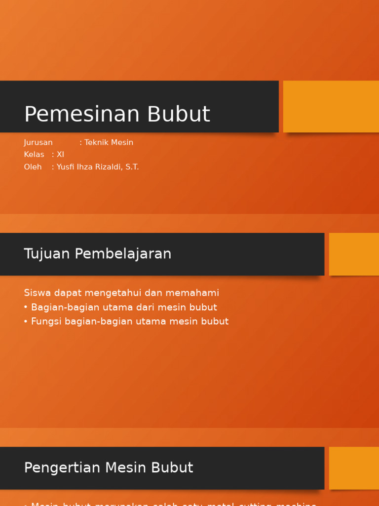 Microteaching Pemesinan Bubut | PDF