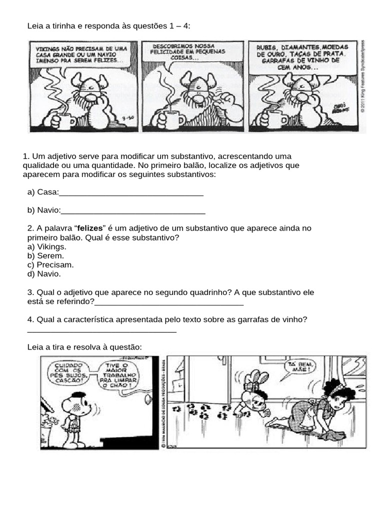 Atividade Adjetivo 2 | PDF