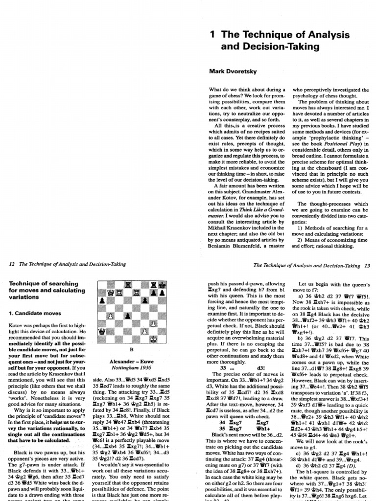 The Technique of Analysis Mark Dvoretsky | PDF