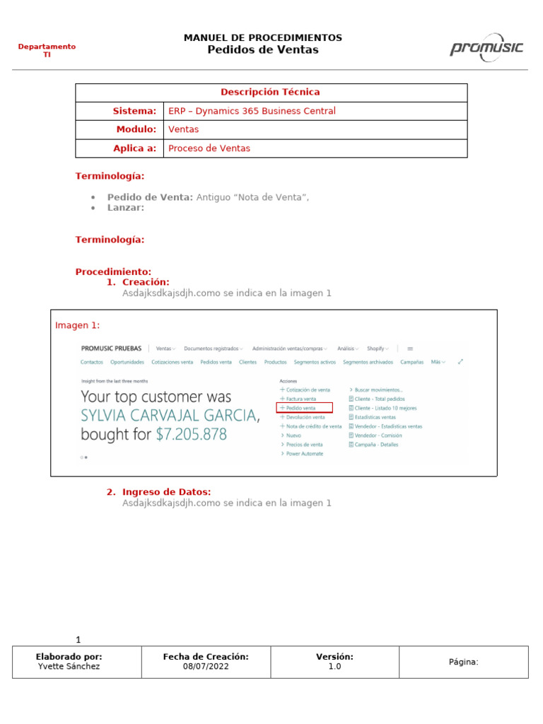 Plantilla Manual de Procedimientos | PDF