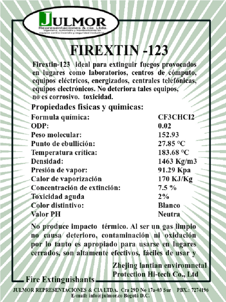 Ficha Tecnica Firextin 123 | PDF