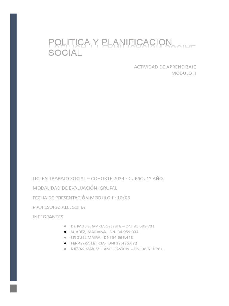 Actividad Grupal PPS 5 Personas | PDF