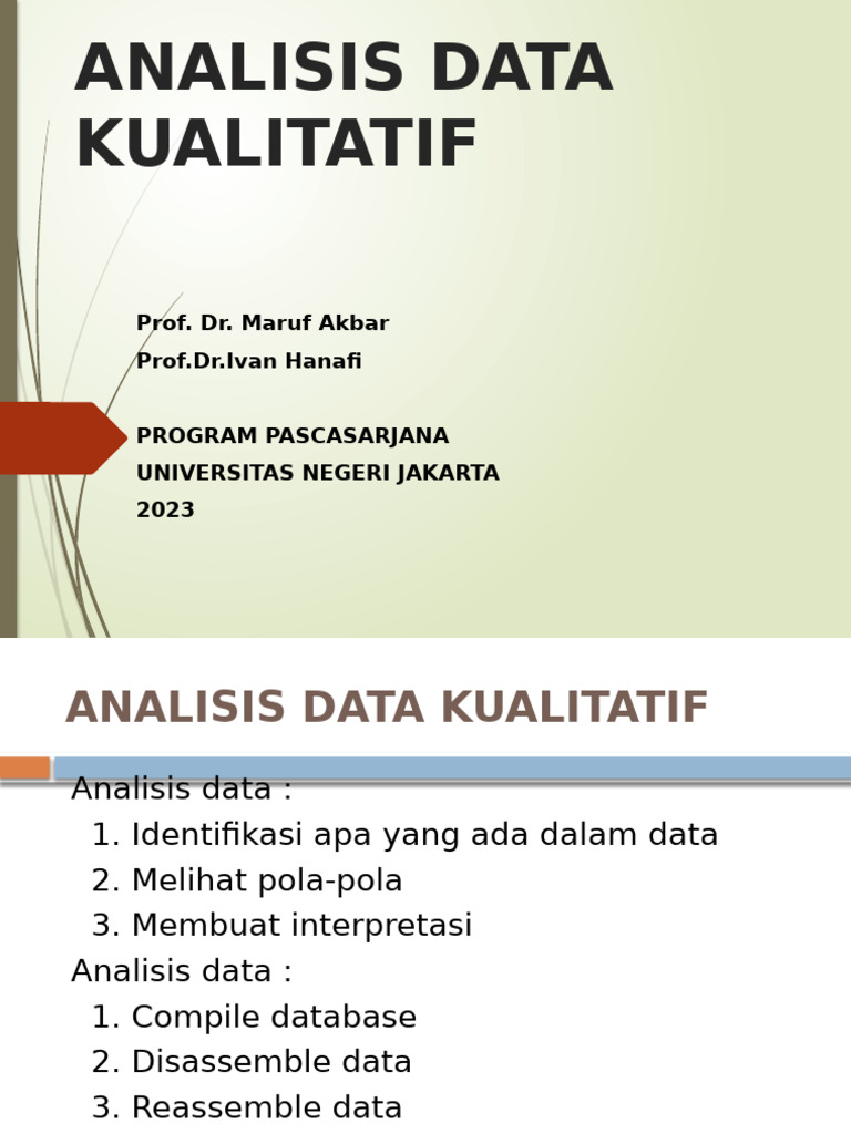 Analisis Data Kualitatif | PDF