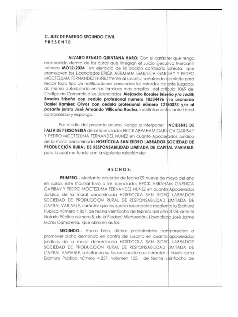 Insidente Renato | PDF