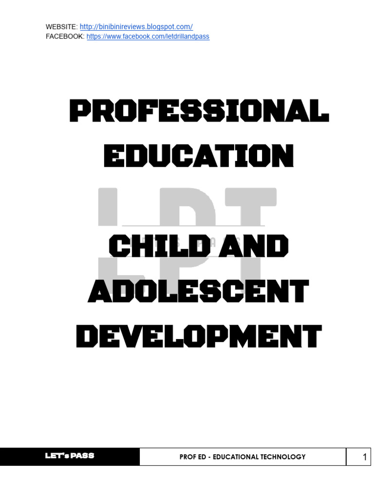 Prof Ed - Child & Adolescent Develpment Set 6 | PDF