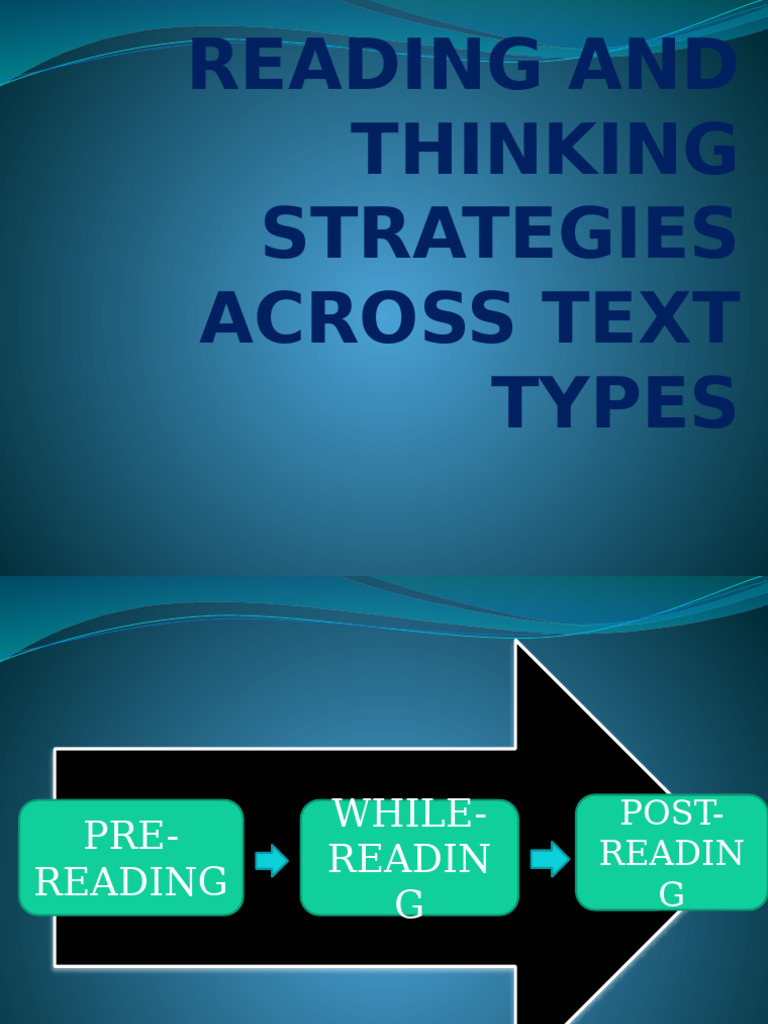 READING AND THINKING STRATEGIES ACROSS TEXT TYPES | PDF
