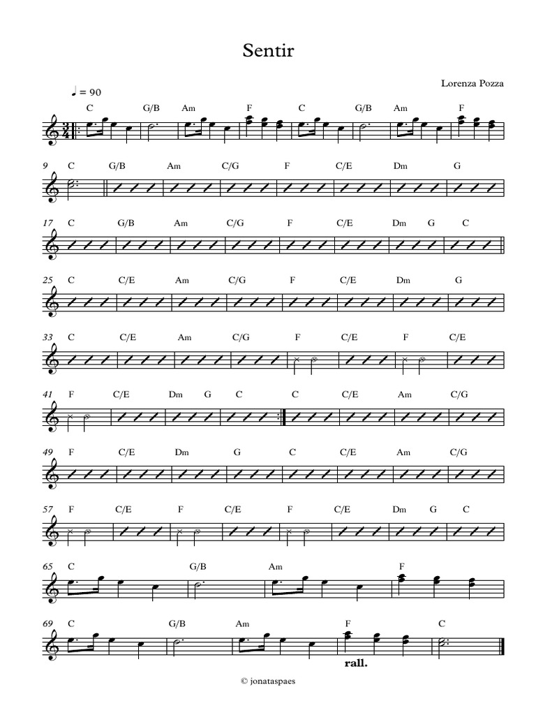 Sentir - Partitura completa | PDF