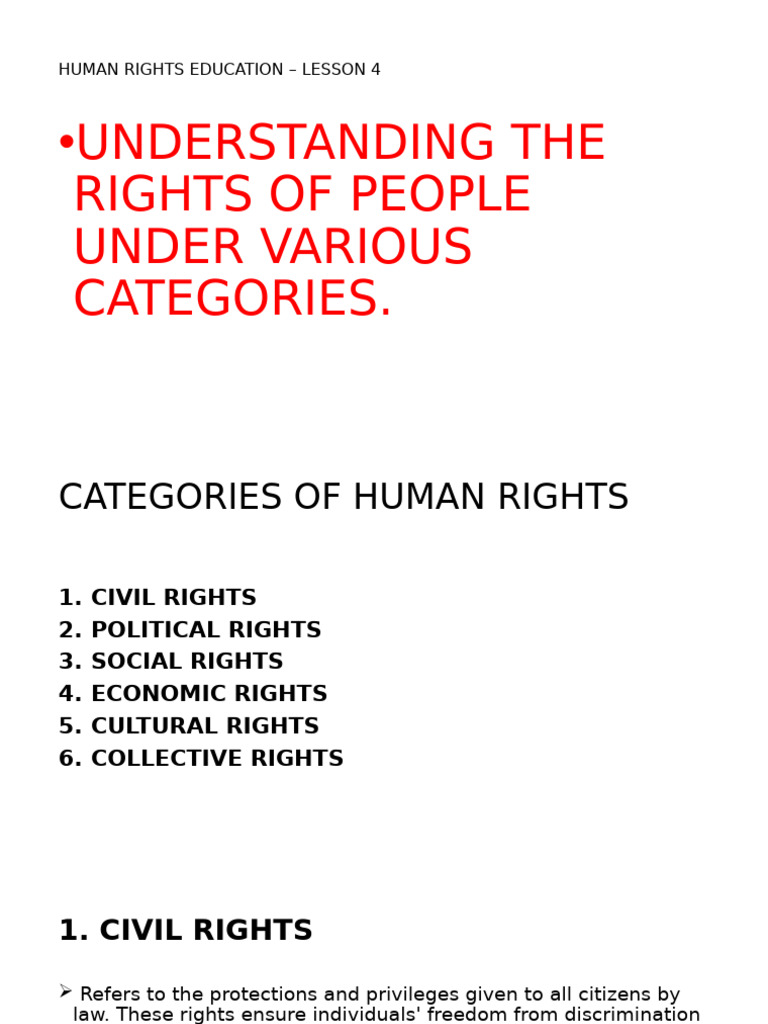 Human Rights Education Lesson 4 | PDF