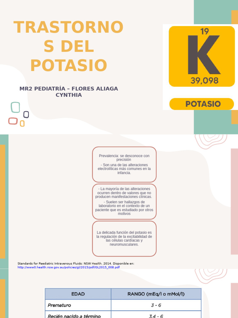 3.- TRASTORNO DEL POTASIO | PDF