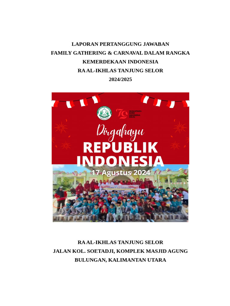 Laporan Family Gathering Dan Carnaval 2024 | PDF