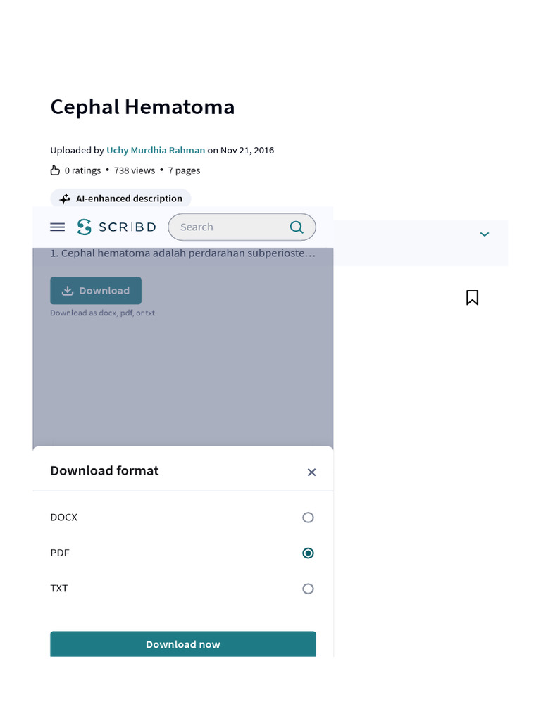 Cephal Hematoma - PDF | PDF