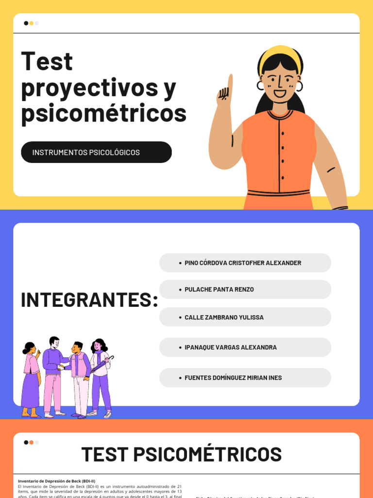 Test Proyectivos y Psicométricos | PDF