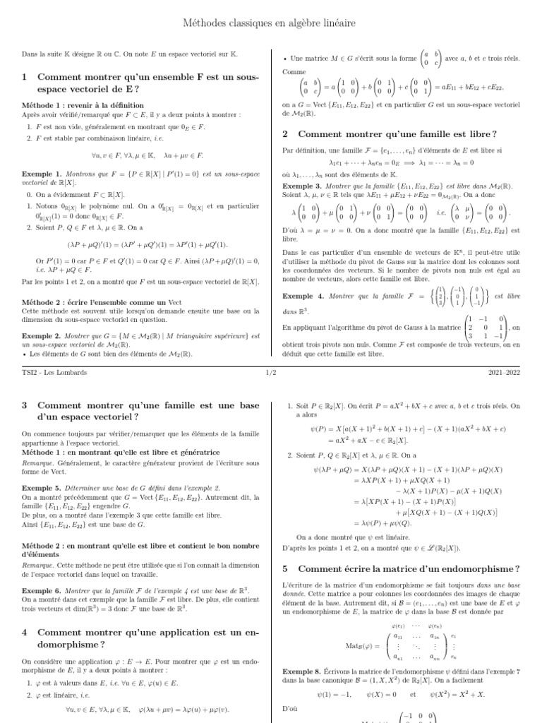 Methode AlgLin | PDF