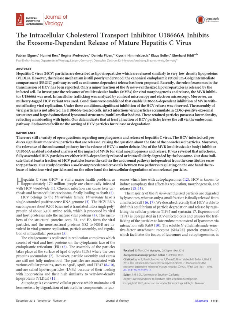 Elgner Et Al 2016 The Intracellular Cholesterol Transport Inhibitor ...
