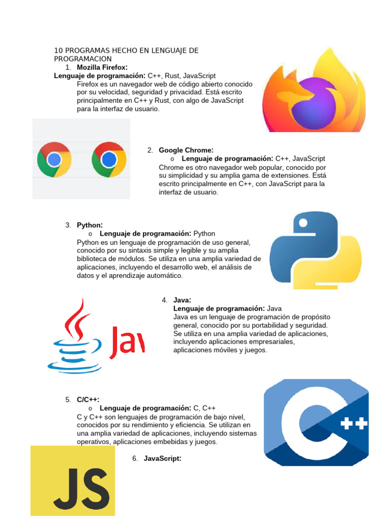 10 Programas Hecho en Lenguaje de Programacion | PDF