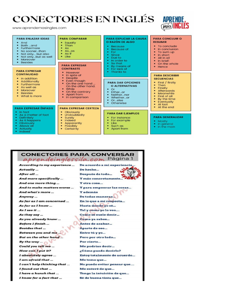 Conectores, Preposiciones | PDF