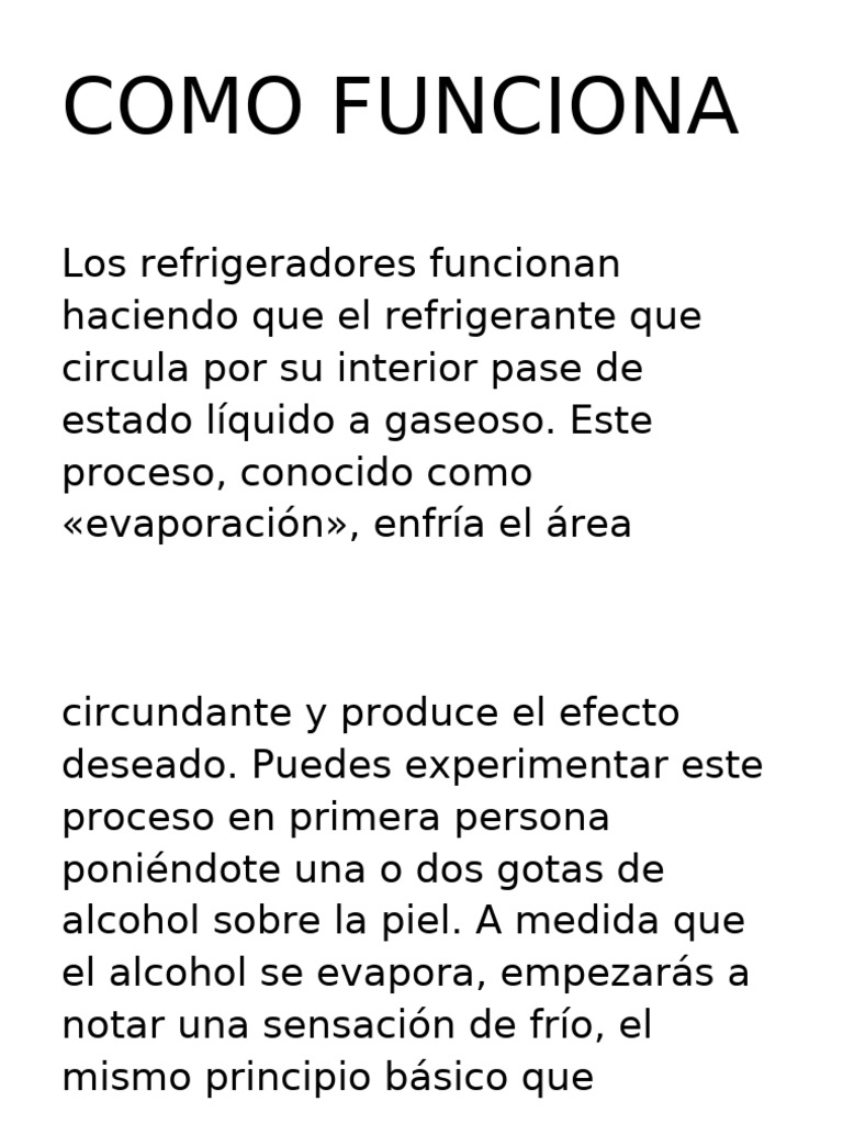 Como Funciona Refri | PDF