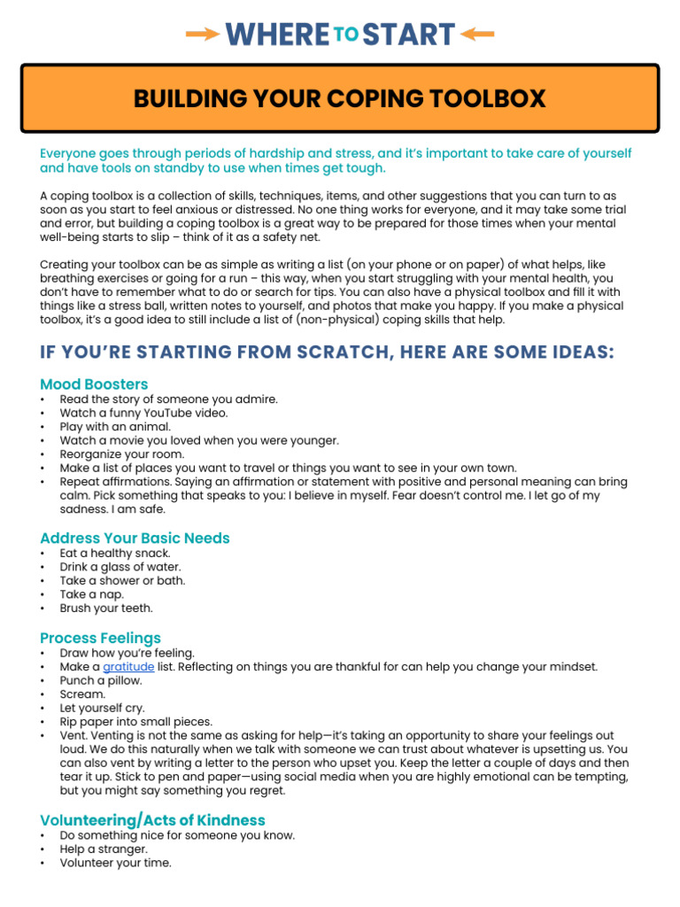 Coping Toolbox Fact Sheet | PDF