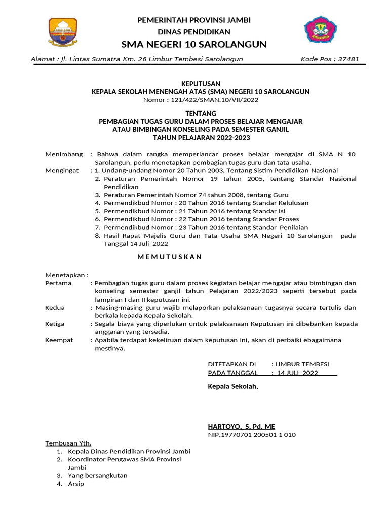 SK PEMBGN Tugas Semester Ganjil 2022-2023 | PDF
