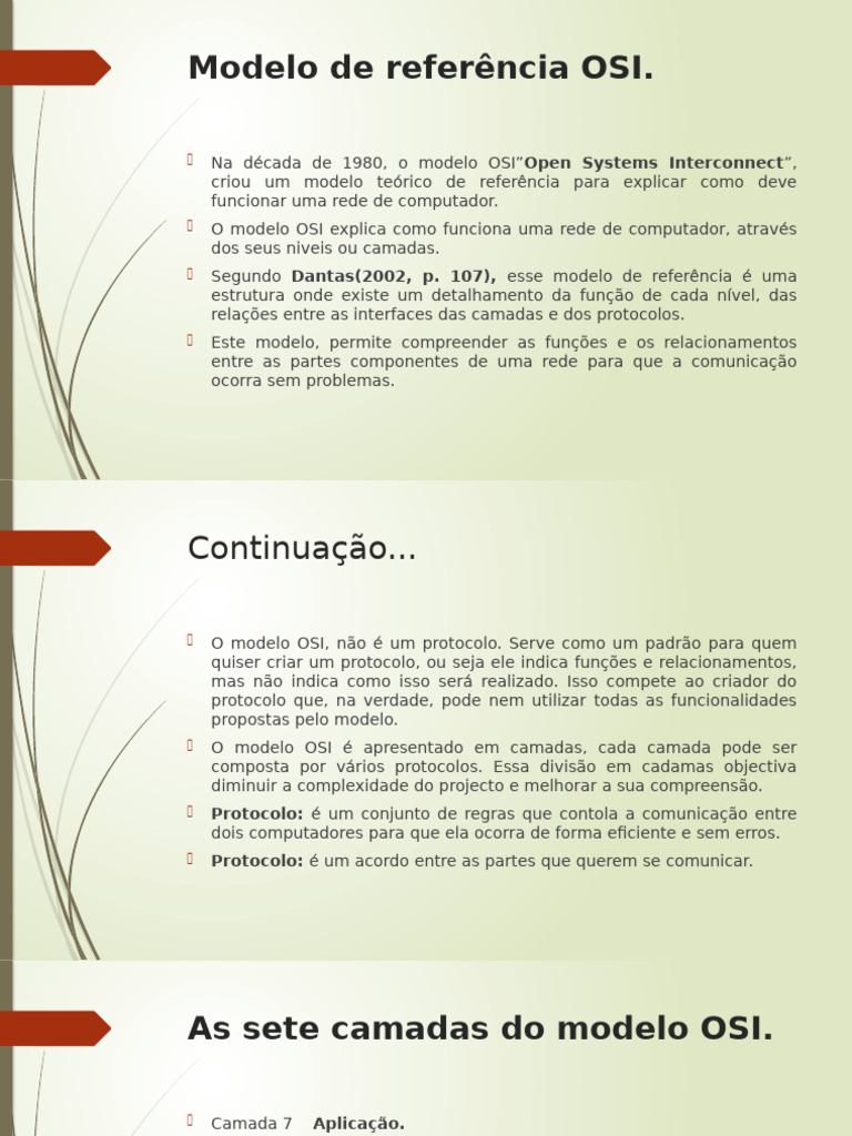Modelo de Referência OSI | PDF
