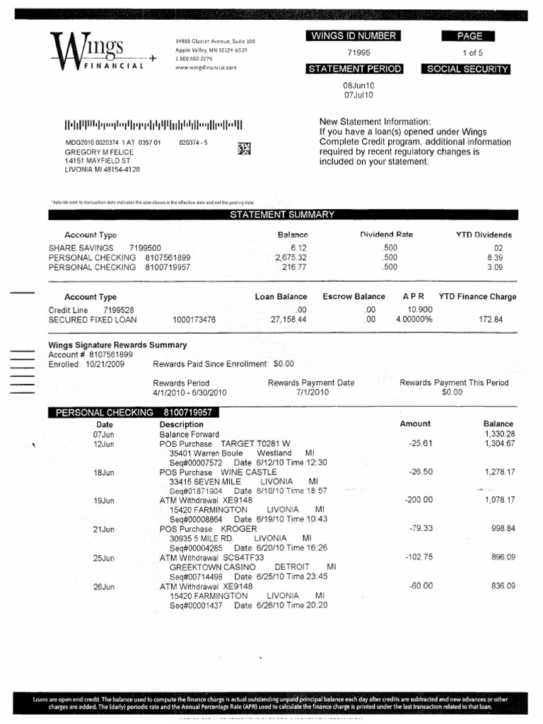 Wings Financial | PDF