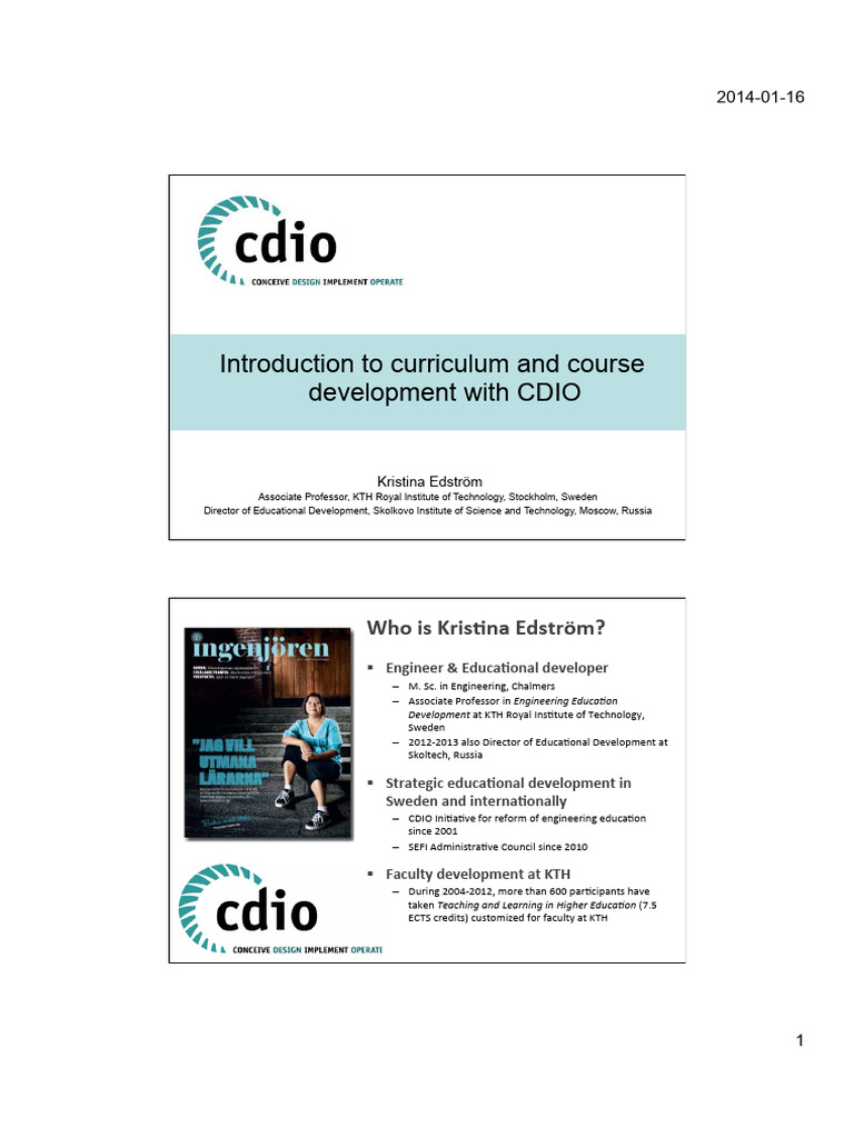 CDIO Intro Edstrom | PDF