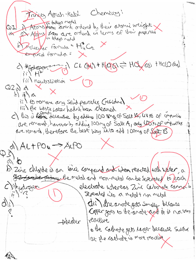 Trinity Chemistry Script | PDF