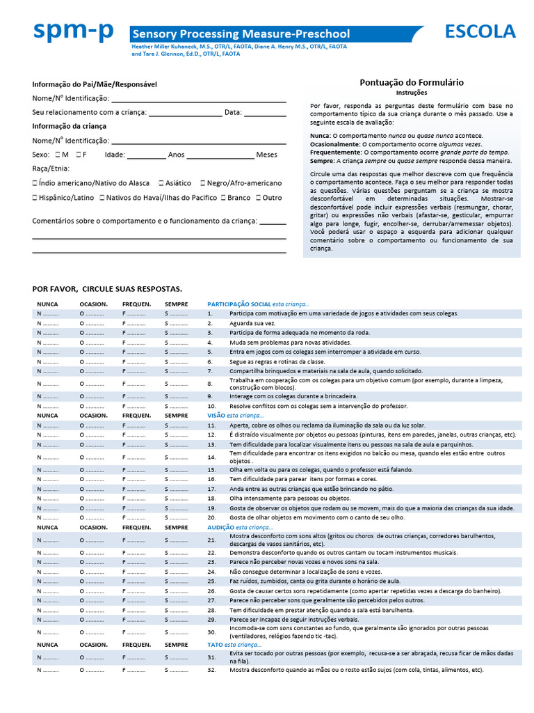 SPM-P 3-5 anos - | PDF