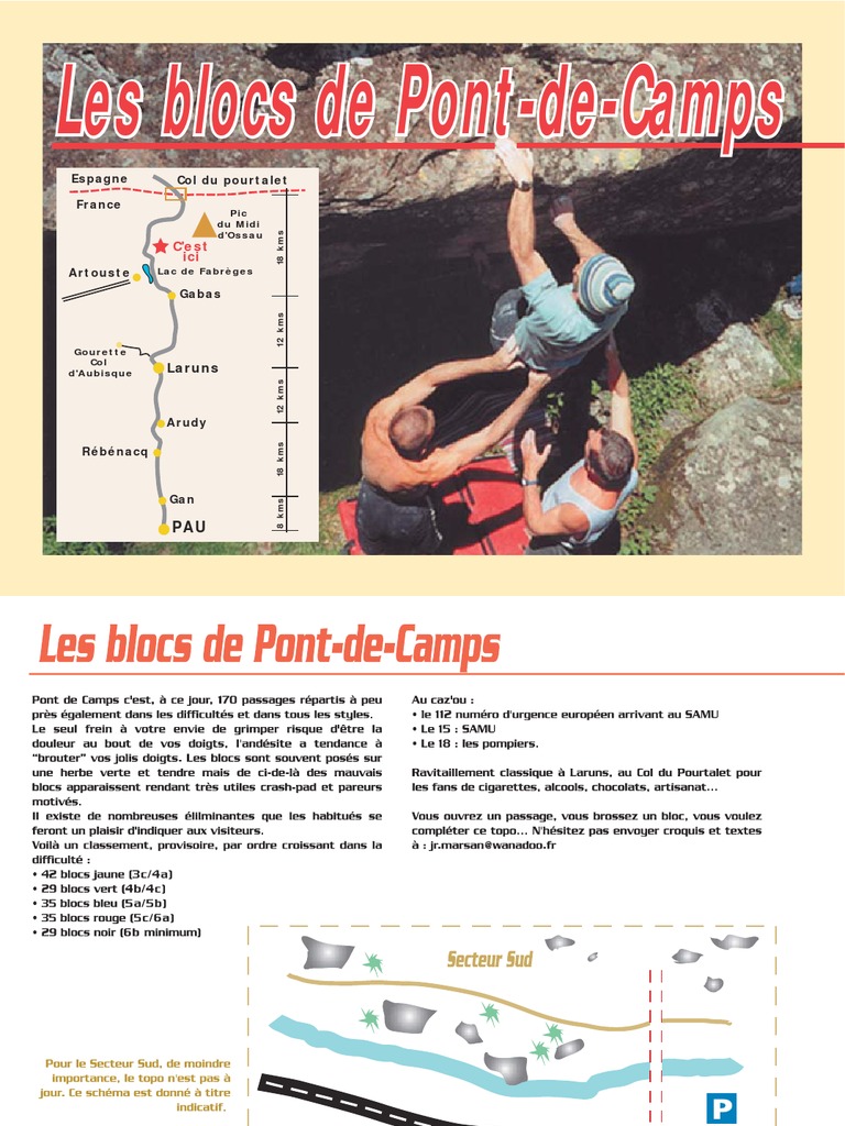 Blocs d'escalade à Pont-de-Camps | PDF