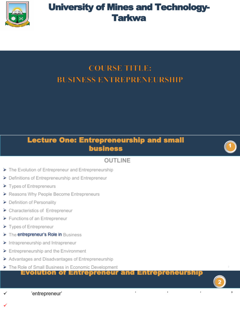 Entrepreneurship-Slides 1 | PDF