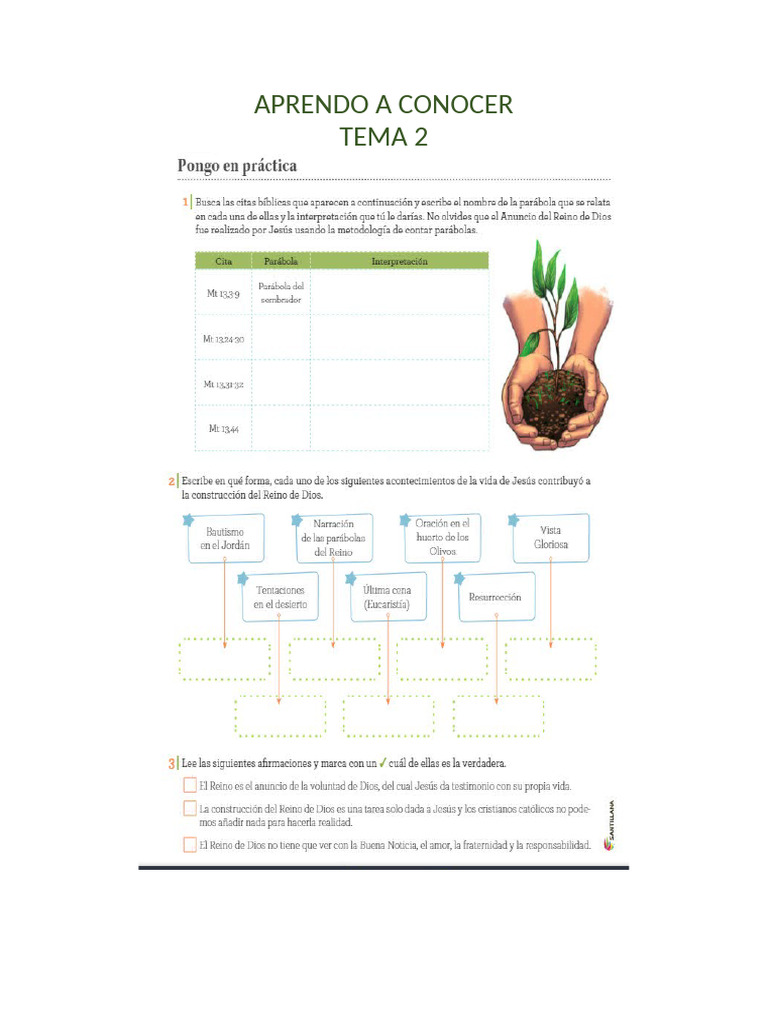 Aprendo A Conocer Tema 2, 3, 4 | PDF