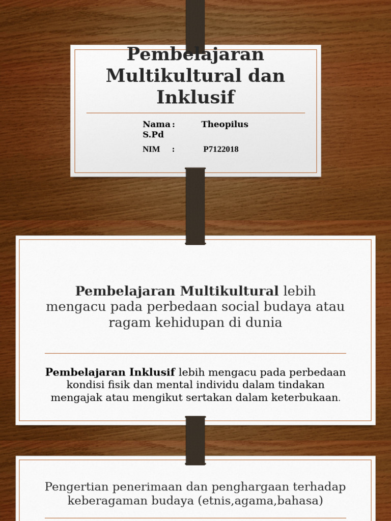 Pembelajaran Multikultural Dan Inklusif | PDF