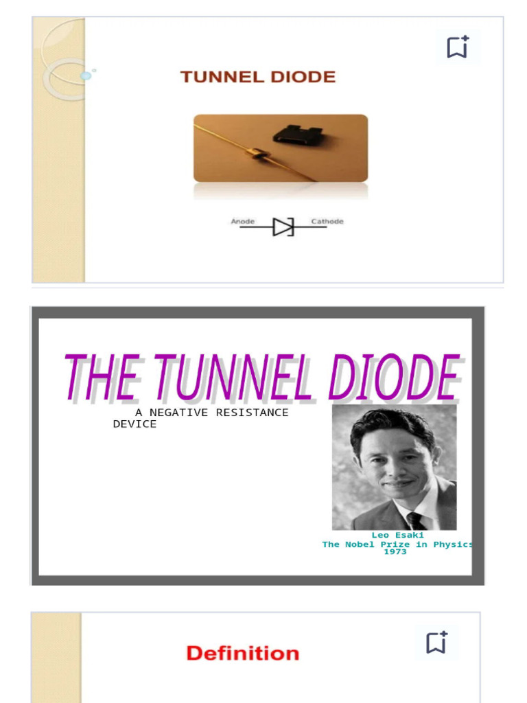 Tunnel Diode | PDF
