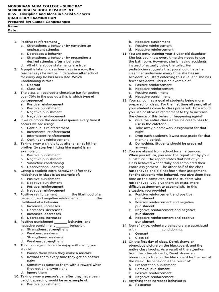 DISS Exam Part 2 | PDF