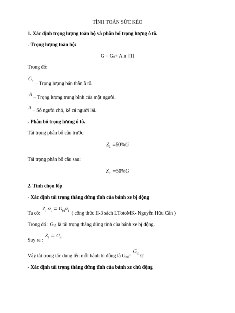 Công TH C Tính Toán PBL6 | PDF
