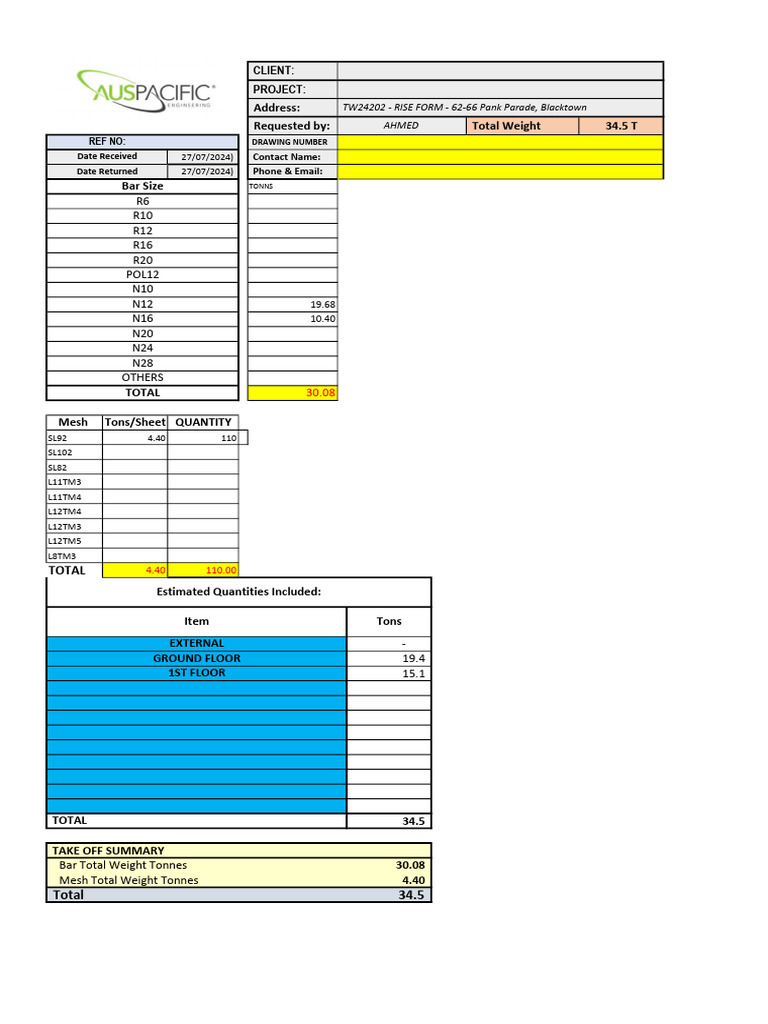 REO BOQ-TW24202 - RISE FORM - 62-66 Pank Parade, Blacktown | PDF