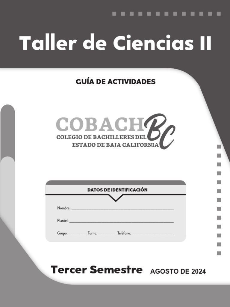 Cuadernillo COBACH BC - Taller de Ciencias II | PDF | Entorno natural | Contaminación